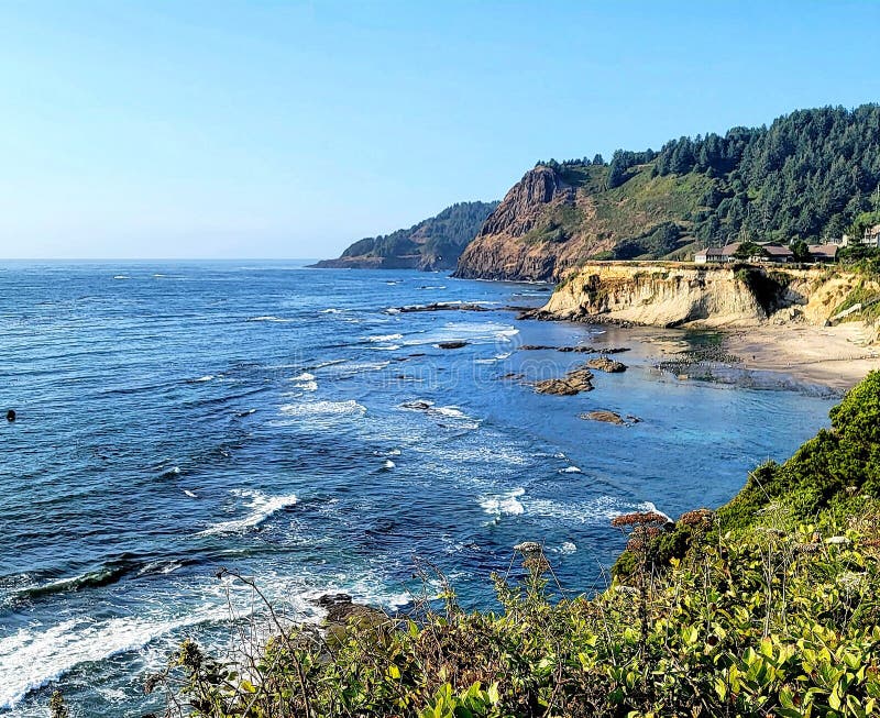 The Oregon Coast Line in All Its Beauty Stock Image - Image of horizon ...