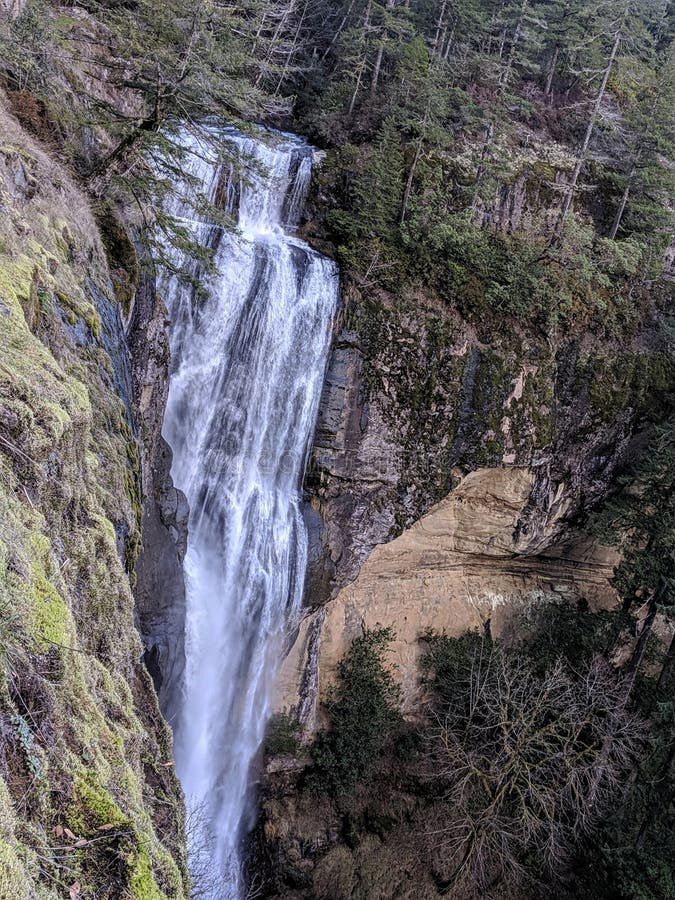 Gold and silver falls stock image. Image of hike, coast - 135667275