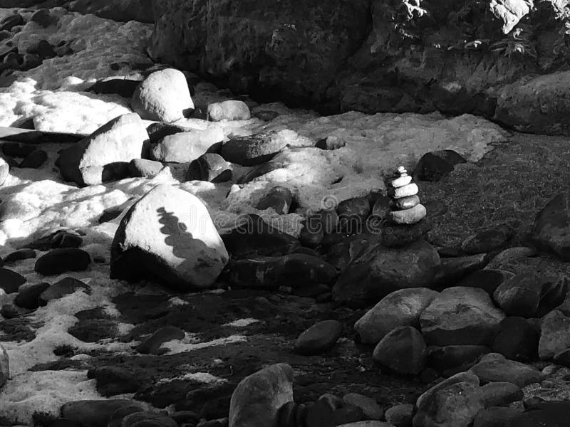 Stacked stone shadows stock photo. Image of coast, stone - 135880984