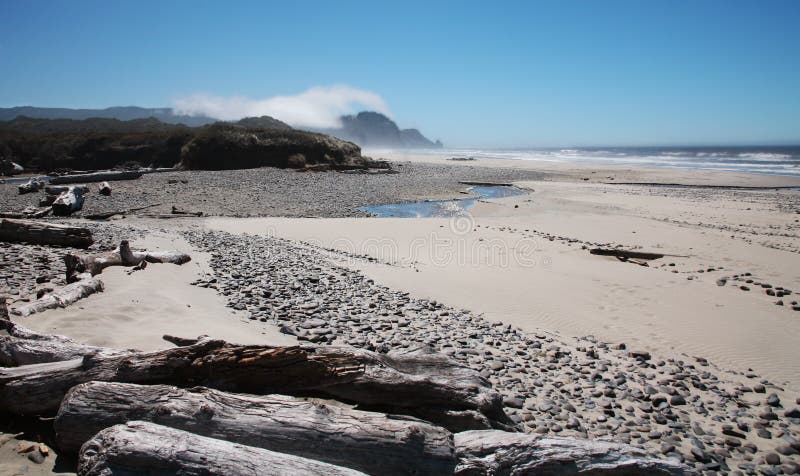 The Oregon Coastline North of Neahkahnie Beach Stock Photo - Image of ...