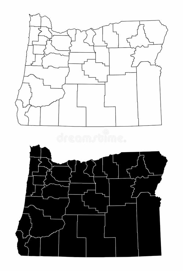 Lane County Oregon Map Stock Illustrations – 18 Lane County Oregon Map ...
