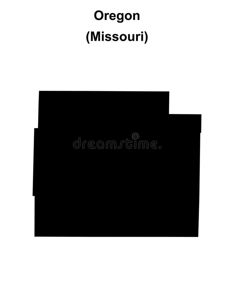 Oregon outline map stock illustration. Illustration of template - 361615364