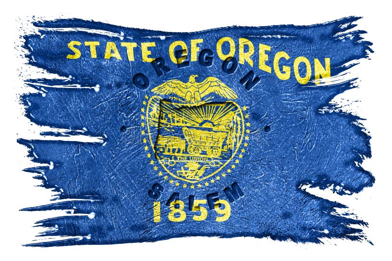 Oregon Flag with Map Brush Stroke Stock Illustration - Illustration of stroke, pride: 392283470