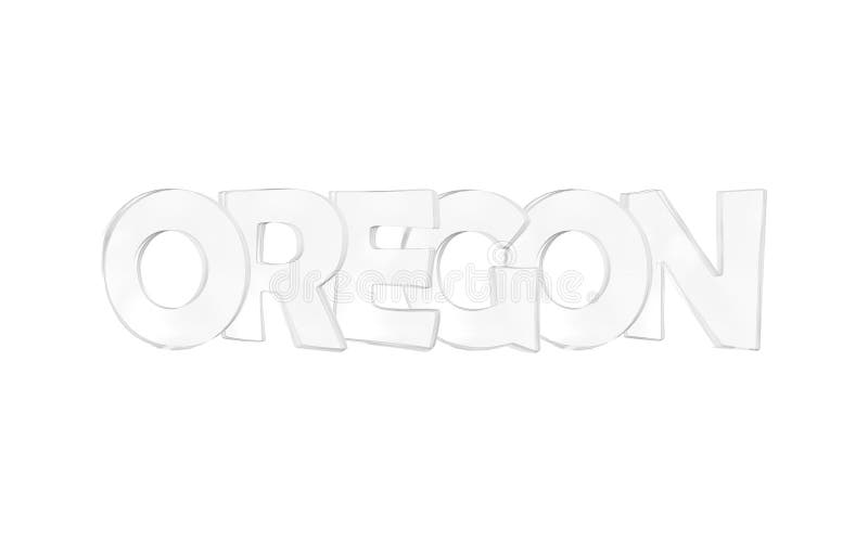 Oregon. Isolated USA State Names Stock Illustration - Illustration of ...