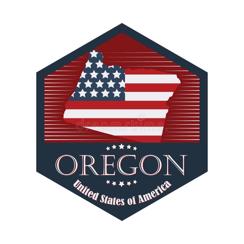 Oregon Label. Vector Illustration Decorative Design Stock Vector ...