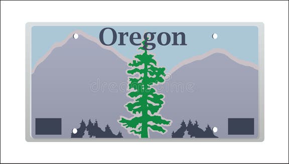 Oregon License Plate stock vector. Illustration of regulation - 11236422