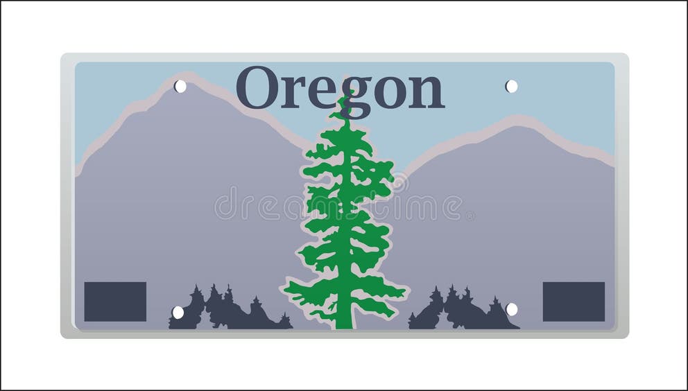Oregon License Plate stock vector. Illustration of regulation - 11236422