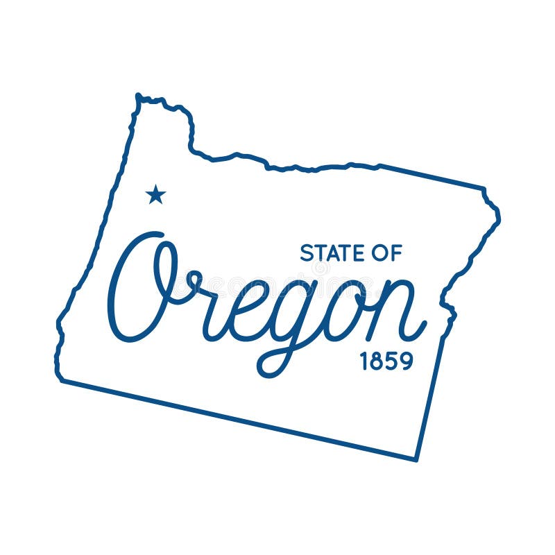 State of Oregon Map. Oregon Map Design Template. Vector and ...
