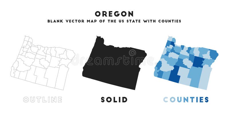 Oregon map. stock vector. Illustration of concept, graphic - 263343387