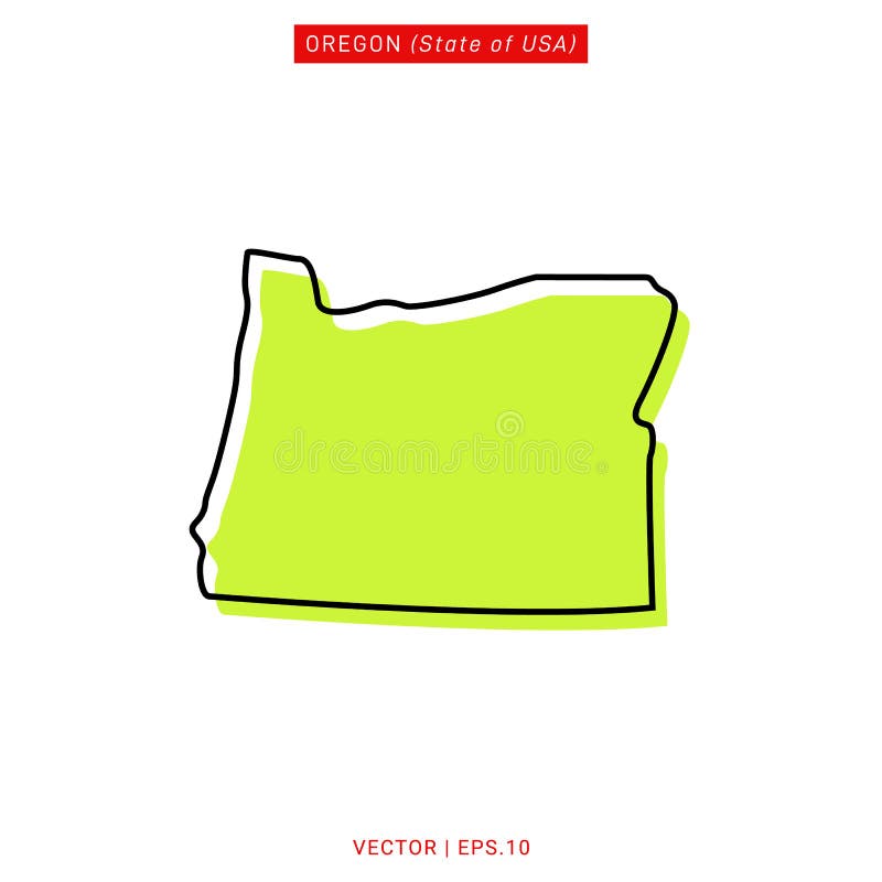 Oregon Map Vector Design Template. Stock Vector - Illustration of atlas ...