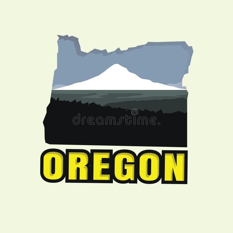 Oregon Map. Vector Illustration Decorative Design Stock Vector ...