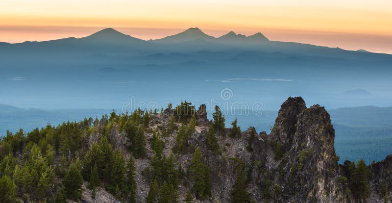 Scenic Sunset Over Panoramic View of Tillamook Bay, Oregon. Stock Image ...