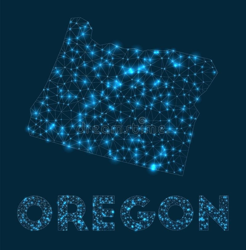 Oregon network map. stock vector. Illustration of democratic - 173407839