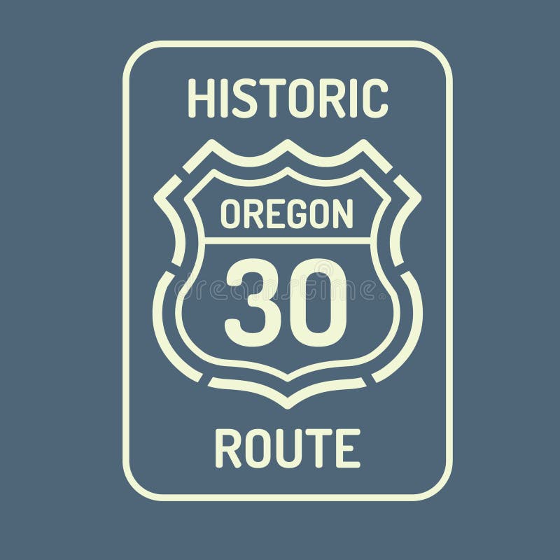 Oregon Route Sign. Vector Illustration Decorative Design Stock Vector ...