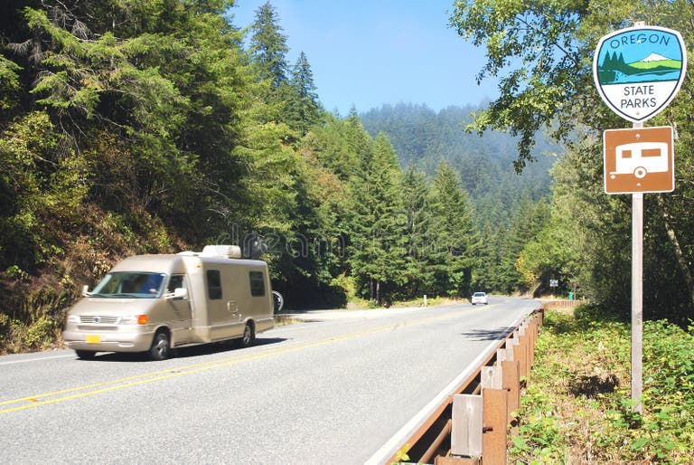 Oregon RV stock image. Image of camper, signage, forest - 10911833