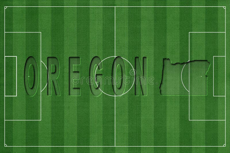 Oregon on Soccer Field, National Team Stock Illustration - Illustration ...