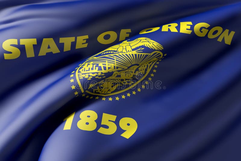 Oregon State flag stock illustration. Illustration of design - 87844577