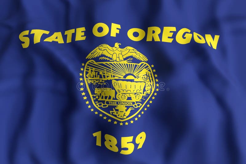 Oregon State flag stock illustration. Illustration of oregon - 95567280