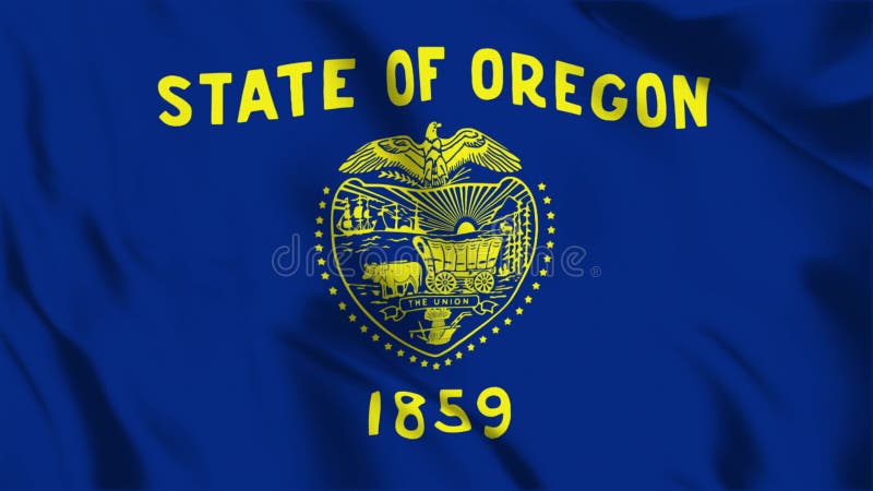 Oregon State Flag and Airplane Fly. Flight and Travel Concept Stock ...