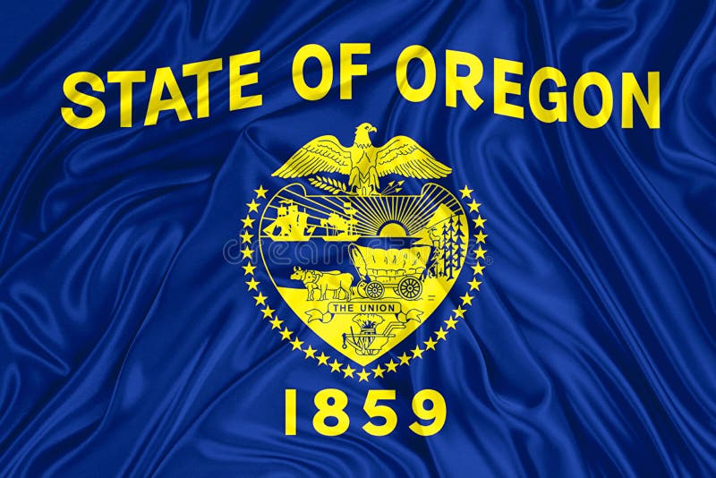 Oregon State Flag stock illustration. Illustration of memories - 136308013