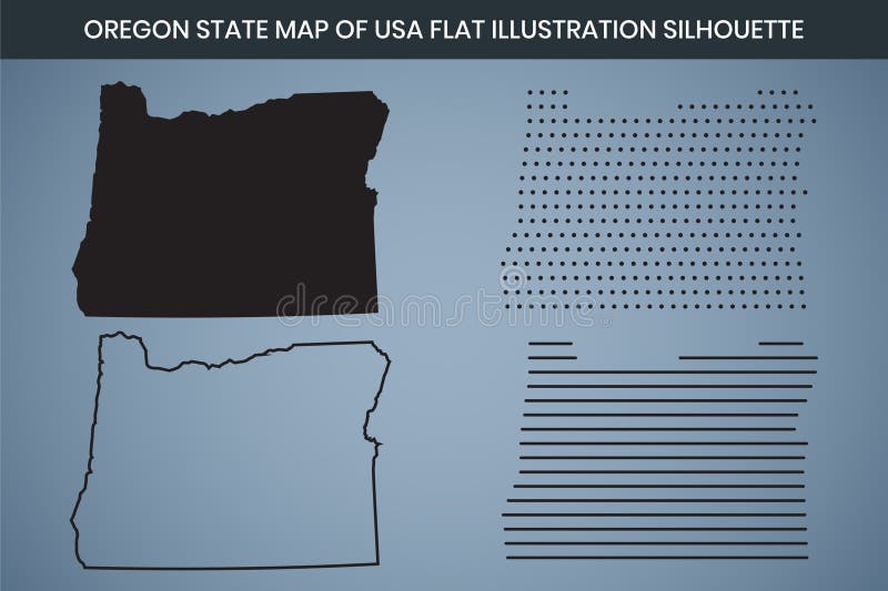 Oregon State Hand Drawn Outline Map of USA Stock Vector - Illustration ...