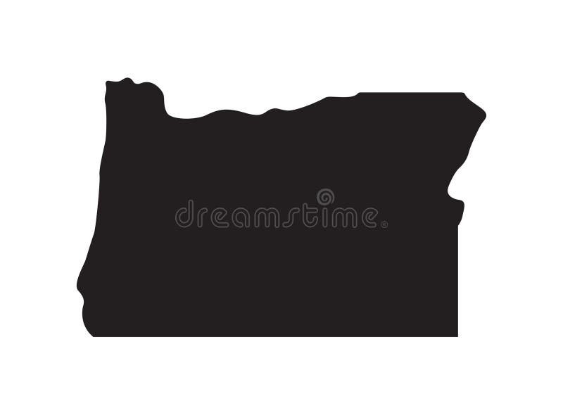 Oregon Map Shape, United States of America. Flat Concept Icon Symbol ...