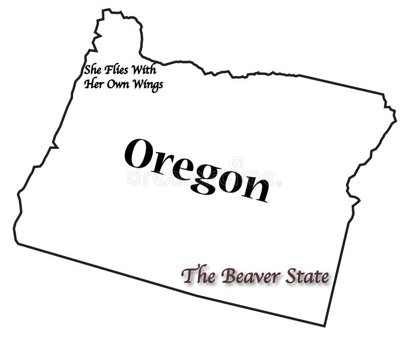 Oregon State Motto and Slogan Stock Illustration - Illustration of ...