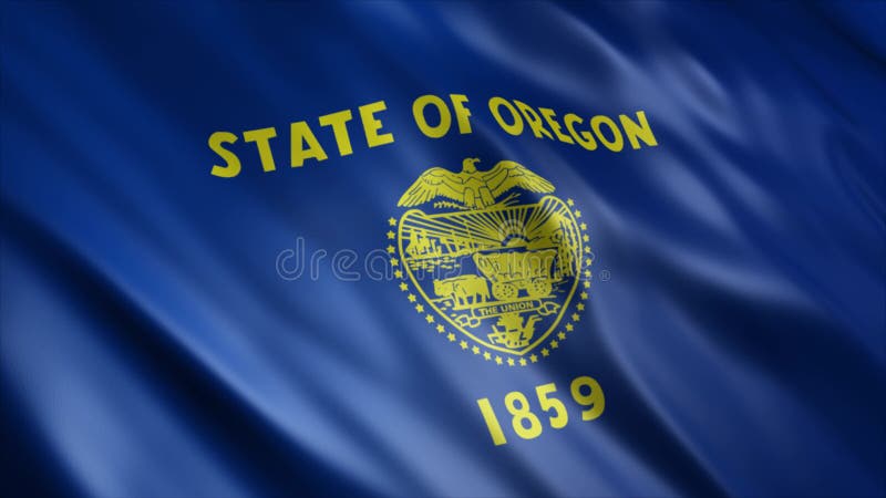 Oregon State (USA) Flag Animation with Seamless Loop Stock Video ...
