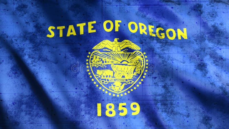 Oregon State (USA) Flag Animation with Seamless Loop Stock Video ...