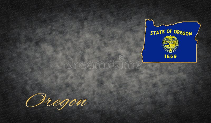 Oregon Symbols, Map of Oregon Stock Image - Image of independence ...