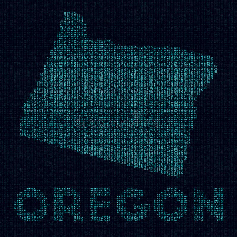 Oregon tech map. stock vector. Illustration of binary - 183296505