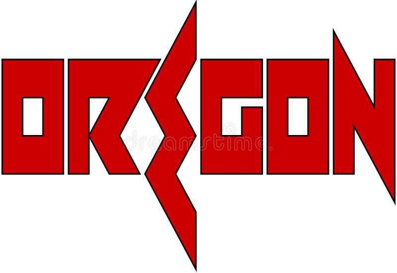 Oregon Text Sign Illustration Stock Vector - Illustration of logo ...