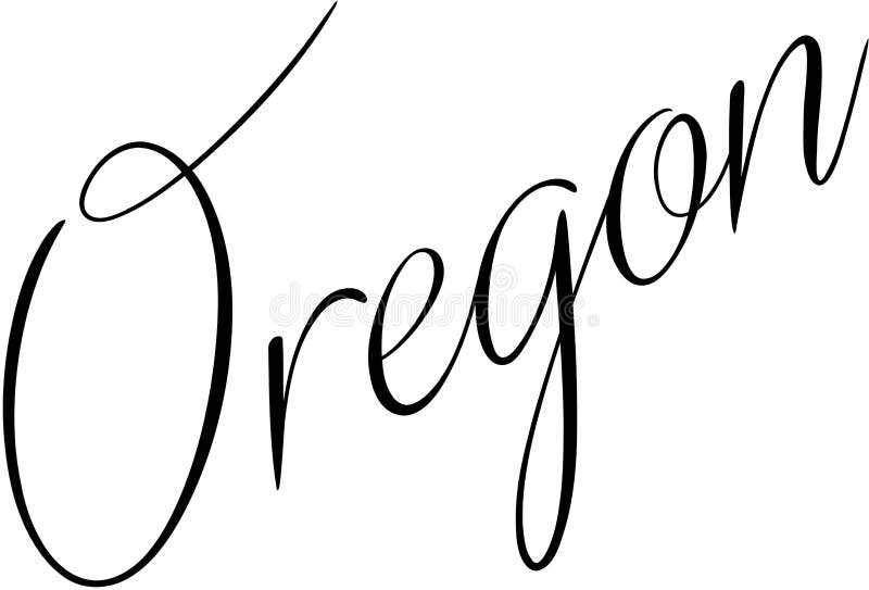 Oregon Text Sign Illustration Stock Vector - Illustration of logo ...