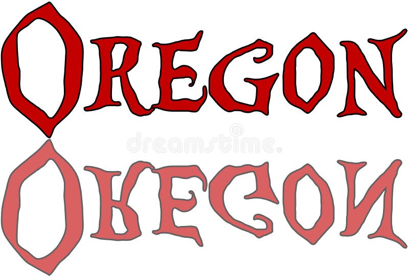 Oregon Text Sign Illustration Stock Vector - Illustration of logo ...