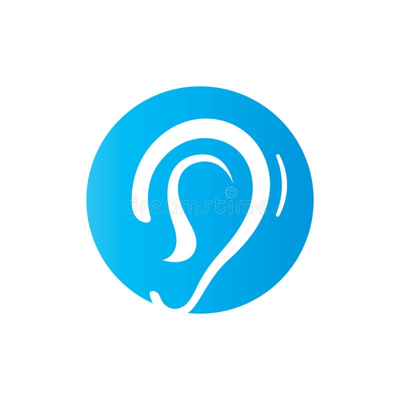 Oreja Logo Plantilla Vector Icono Ilustración del Vector - Ilustración ...