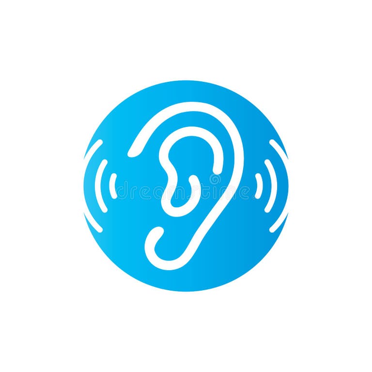 Oreja Logo Plantilla Vector Icono Ilustración del Vector - Ilustración ...