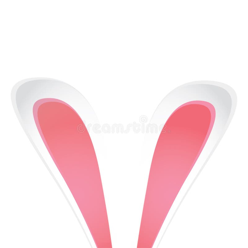Orejas de conejo aisladas ilustración del vector. Ilustración de pista ...