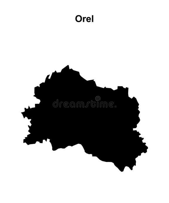 Orel outline map stock vector. Illustration of shape - 360651882