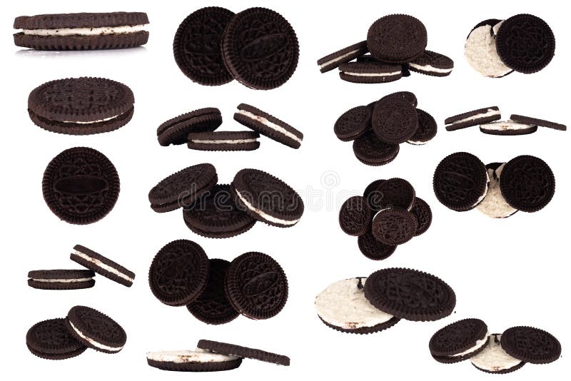Oreo Aislado En Fondo Blanco Imagen de archivo - Imagen de chocolate ...