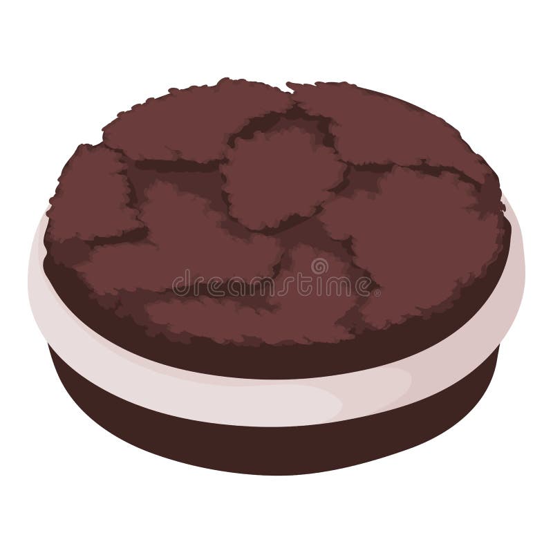 Oreo Biscuit Icon, Isometric Style Stock Vector - Illustration of sign ...