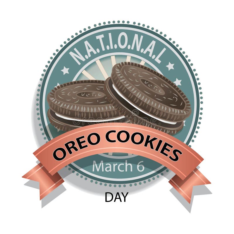 National Oreo Cookies Day Sign Vector Stock Vector - Illustration of ...