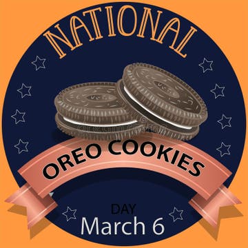 National Oreo Cookies Day Sign Vector Stock Vector - Illustration of ...
