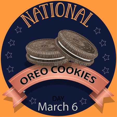 National Oreo Cookies Day Sign Vector Stock Vector - Illustration of ...