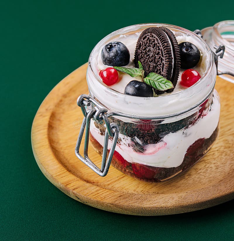 Oreo Dark Chocolate Cake with Cream Stock Photo - Image of chocolate ...