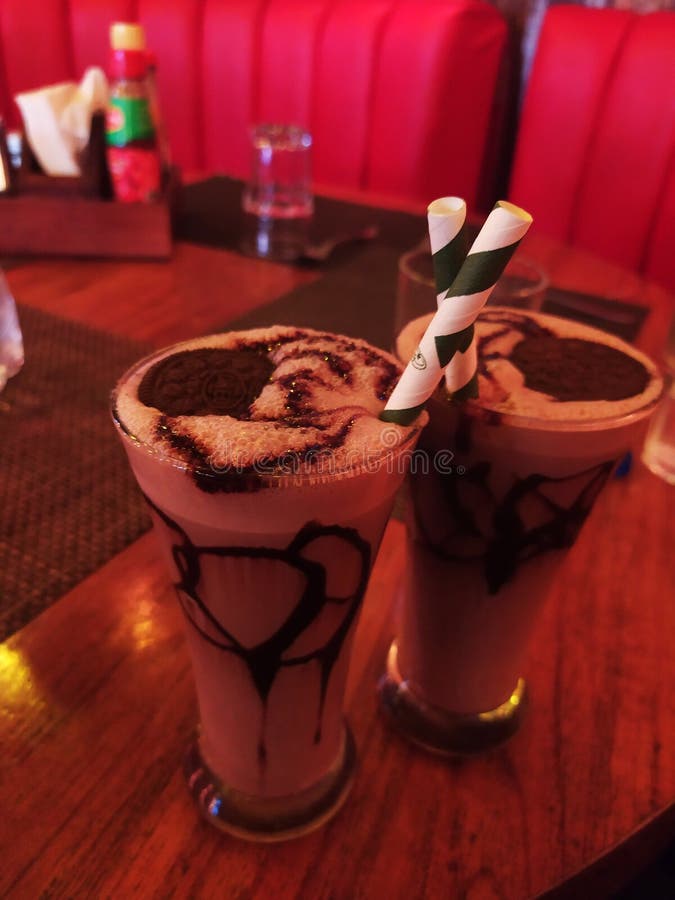 Oreo Shake Refreshment Tasty and Sweet Drink Stock Photo - Image of ...