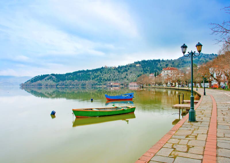 Orestiada Lake stock image. Image of lagoon, blue, docked - 23620905