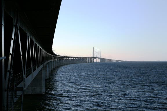 Oresunds bridge stock image. Image of beautiful, ocean - 8261027