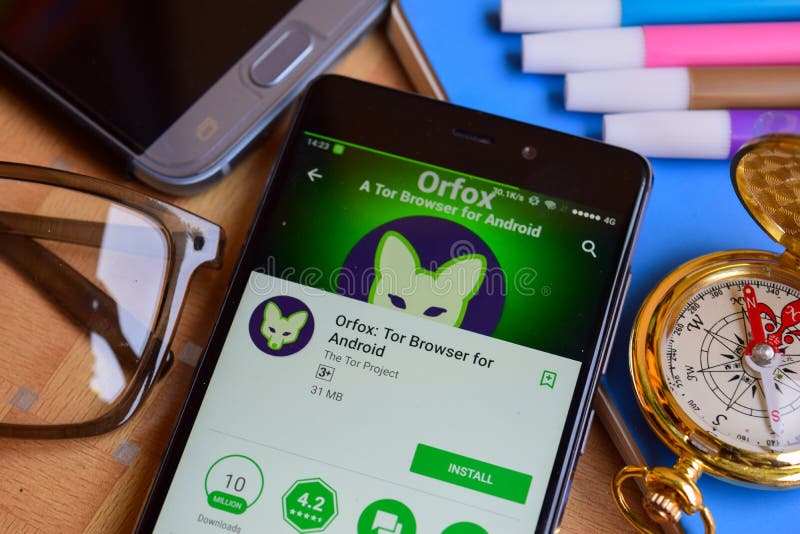 Orfox: Tor Browser Para El Revelador App De Android En La Pantalla De Smartphone Imagen ...