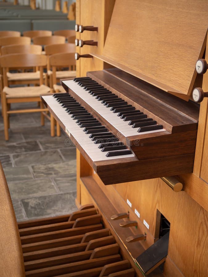 Organ keyboard stock image. Image of keys, wood, music - 228708917