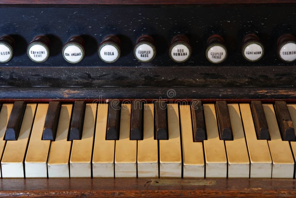 Organ Keys stock image. Image of play, vintage, music - 16024637